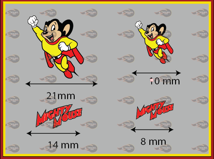 "Mighty Mouse Character" Decal Set SCR-1023 | eBay