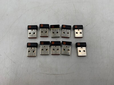 LOT OF 10 Logitech Unifying Receiver USB Dongles C-U0007 / C-U0008 Free ...