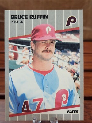 1989 Fleer Baseball Bruce Ruffin - Philadelphia Phillies - Card #580 ...