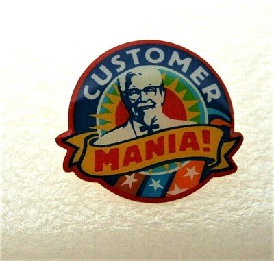 Yum! Brands KFC Customer Maniac Franchise Employee Award Button Pin NOS ...