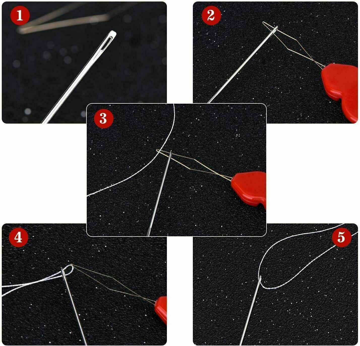 9 PCs Thimble & Threader Set Sewing 6 Thimbles 3 Threaders Tailor ...