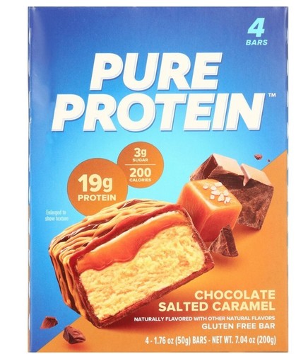 Pure Protein Bars, Chocolate Salted Caramel, 20g Protein, 1.76 oz (Psck ...