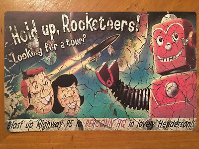 Tin Sign Vintage New Vegas Repconn Hold Up Rocketeers! | eBay