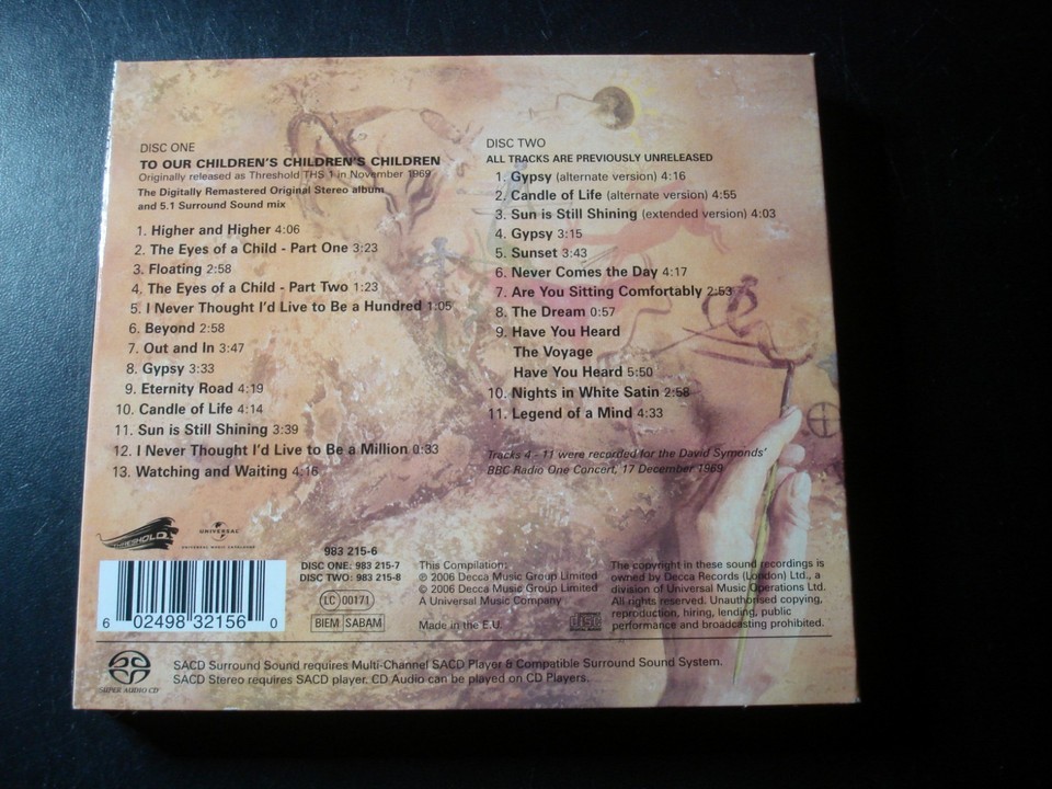 THE MOODY BLUES TO OUR CHILDRENS CHILDRENS CHILDREN CD SET DELUXE ...