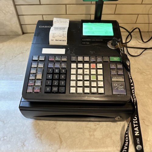 Casio PCR-T500 Electronic Cash Register BUNDLE Thermal Rolls With Key ...