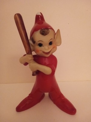 THAMES Vintage MCM Japan 1950s Pixie Elf Baseball Player Figurine ...