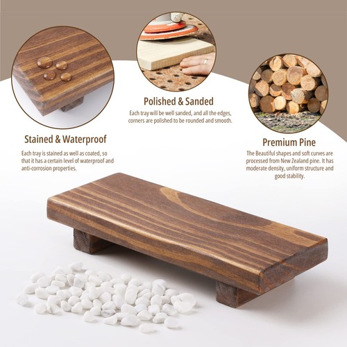 Wood Pedestal Soap Stand, Farmhouse Wood Riser, Soap Dish Holder/Tray ...