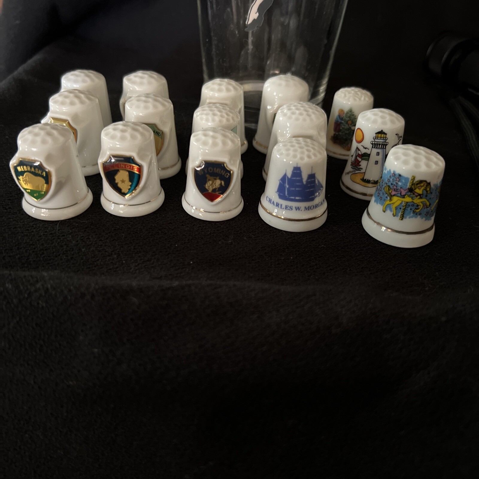 Vtg Lot Of 20 Thimble State Souvenir And | Grelly UK