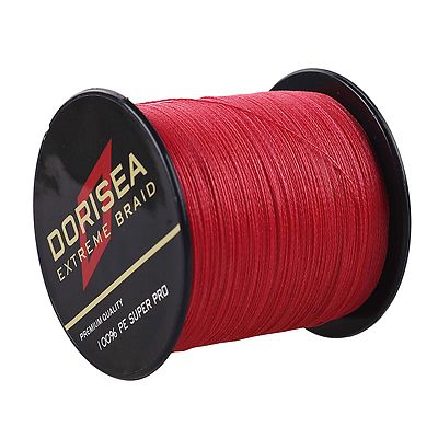 Dorisea 100M 300M 500M 1000M Red Power Dynema Fishing Braided Line 6LB ...