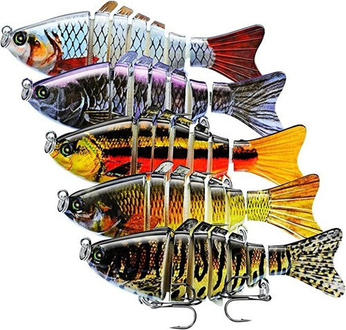 5Pcs Multi Jointed Fish Fishing Kits Slow Sinking Fishing Lures ...