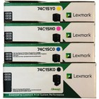 Lexmark 74C1SK0, 74C1SC0, 74C1SM0, 74C1SY0 Toner Cartridge Set (7,000 ...