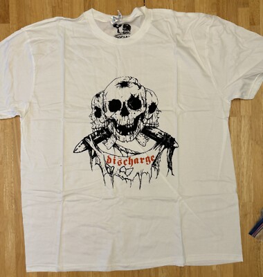 Discharge Three Skulls Tshirt | eBay