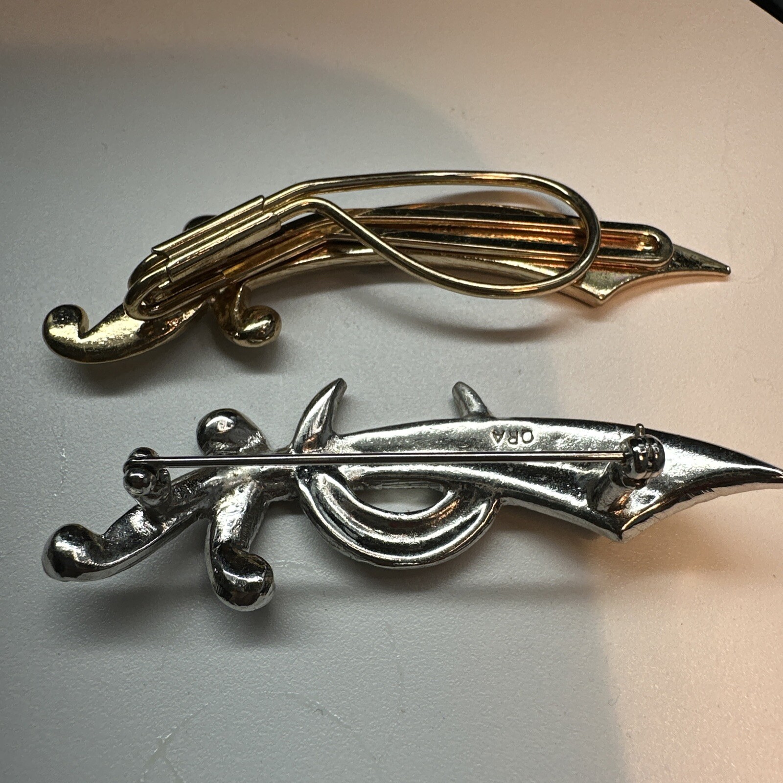 Vintage ORA Masonic Shriners Sword Rhinestone Brooch … - Gem