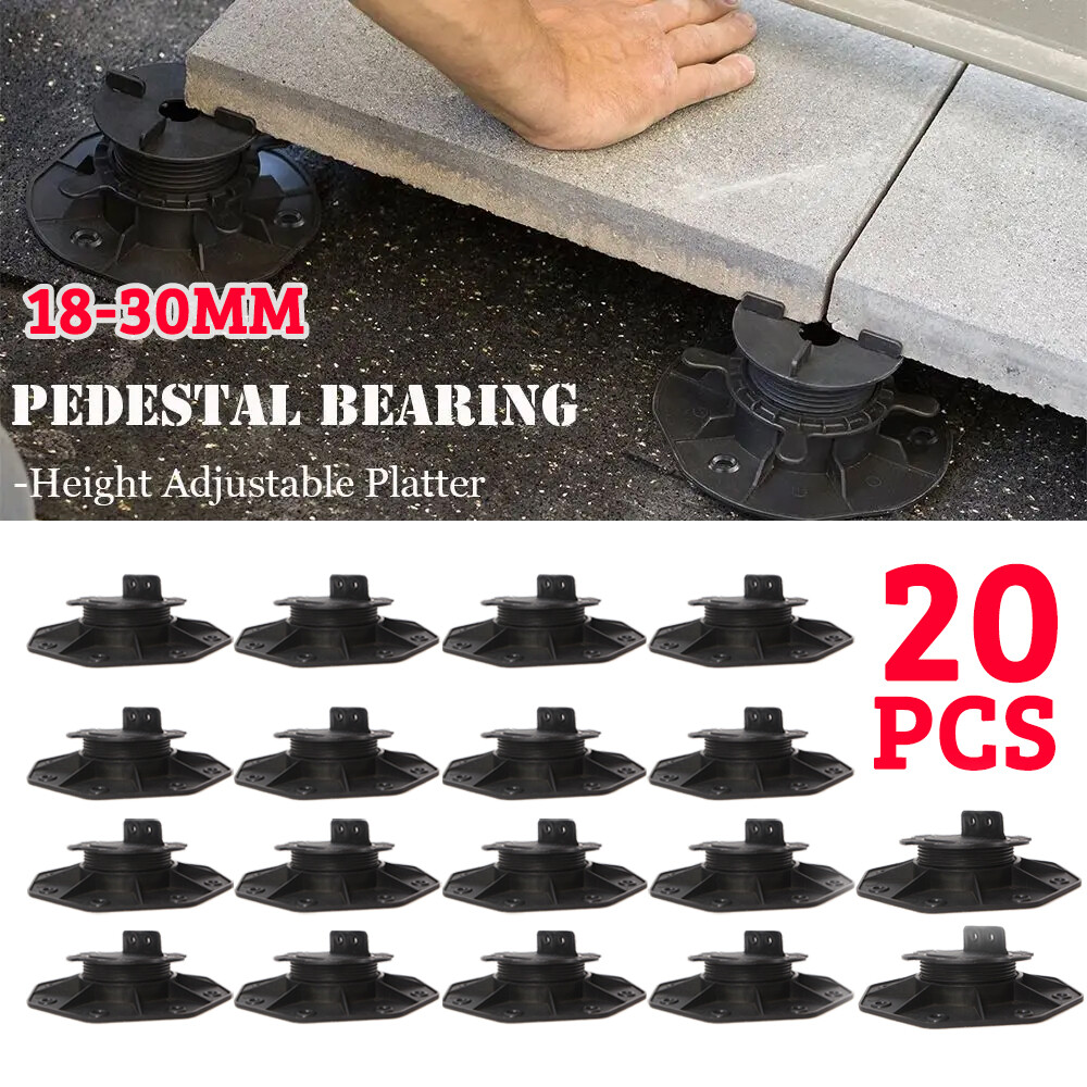 20X Adjustable Decking Pedestal Riser Bearing Support 18mm - 30mm | eBay