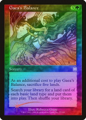 Gaea's Balance FOIL Apocalypse PLD Green Uncommon MAGIC MTG CARD ...