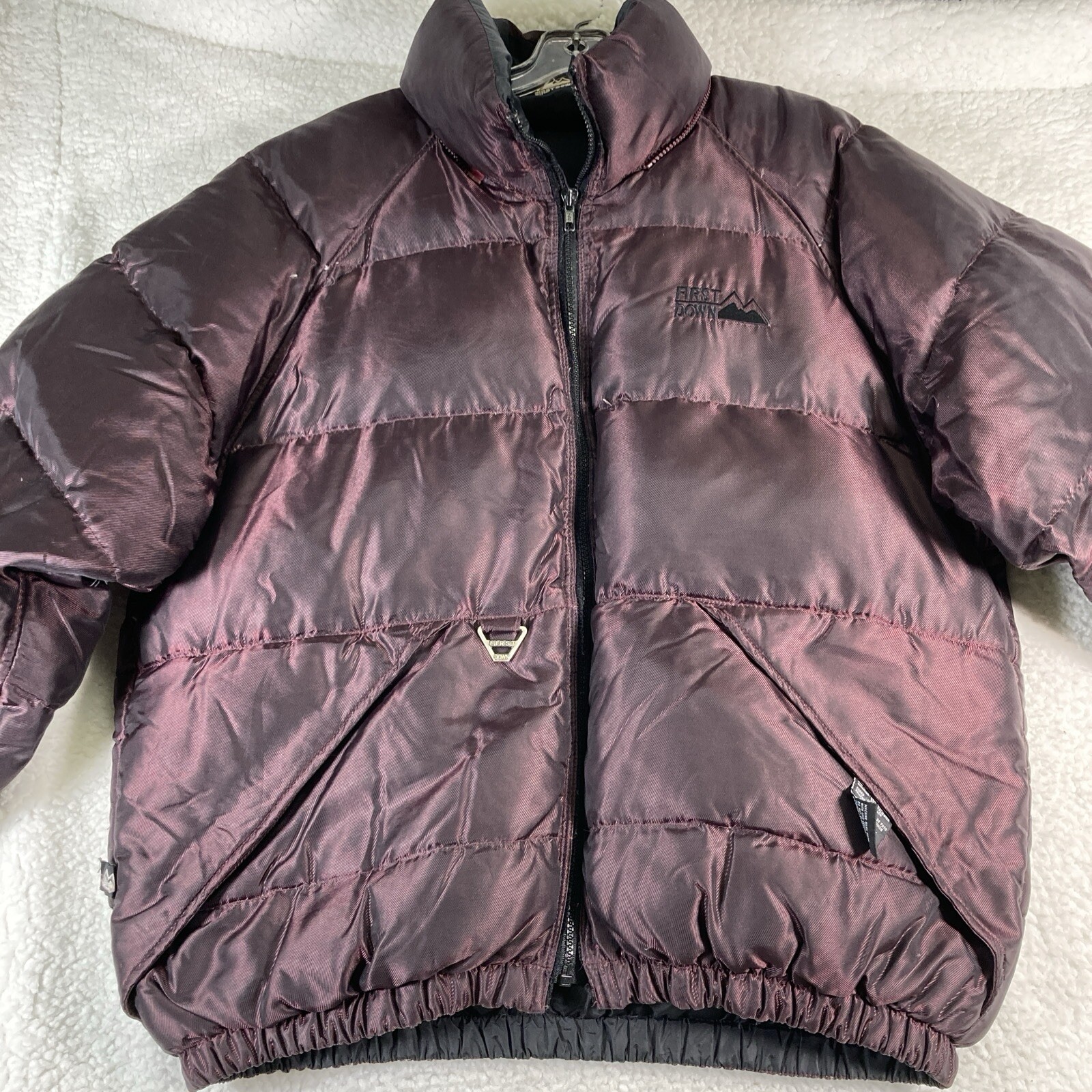 First Down Men's Plum Duck DOwn Feather Zipped Puffer… - Gem