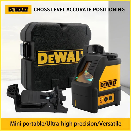 DEWALT DW088CG Green 2-Line Cross Laser Level Auto-Leveling Kit w/Box ...