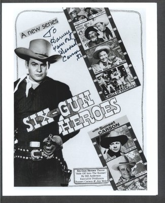 Sunset Carson - Signed Vintage Celebrity Autograph Photo - B Movie ...