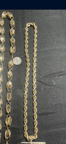 Solid Gold Rope Chain 14k 14mm 325 grams HEAVY | eBay