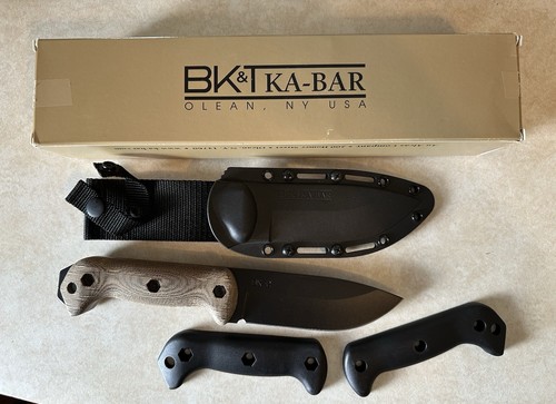KA-BAR BK2 Knife With Micarta And Original Scales | eBay