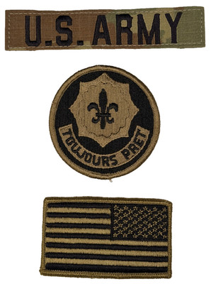 US ARMY 2d Cavalry Regiment Uniform Klett tab patch Set OCP Camouflage ...