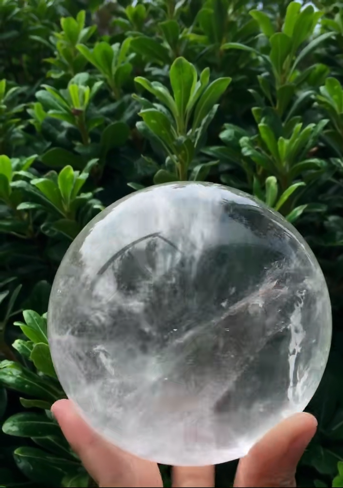 3.7LBNatural Clear Quartz Crystal Ball,White Crystal Sphere Healing ...