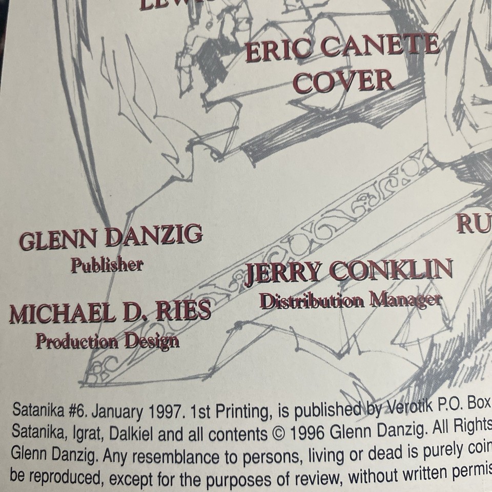 VEROTIK LOT of 5 Satanika Verotika Goth Adult Comic Book Glenn Danzig ...