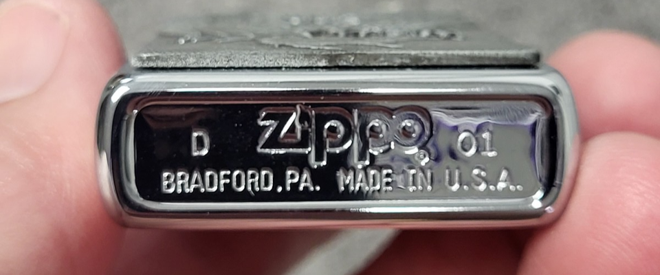 HARLEY DAVIDSON ZIPPO LIGHTER ORANGE STICKER BRADFORD PA. MADE IN USA ...