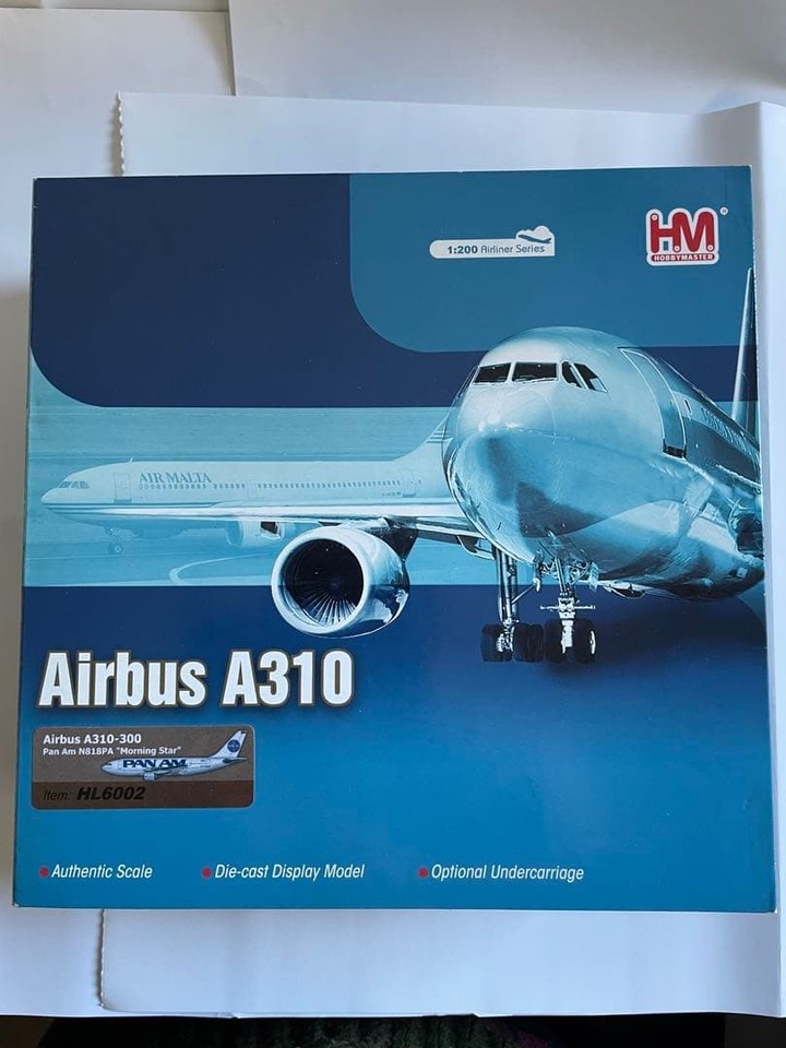 Pan Am Airbus A310-300 Diecast 1/200 Scale Model, Display Ready, Used ...