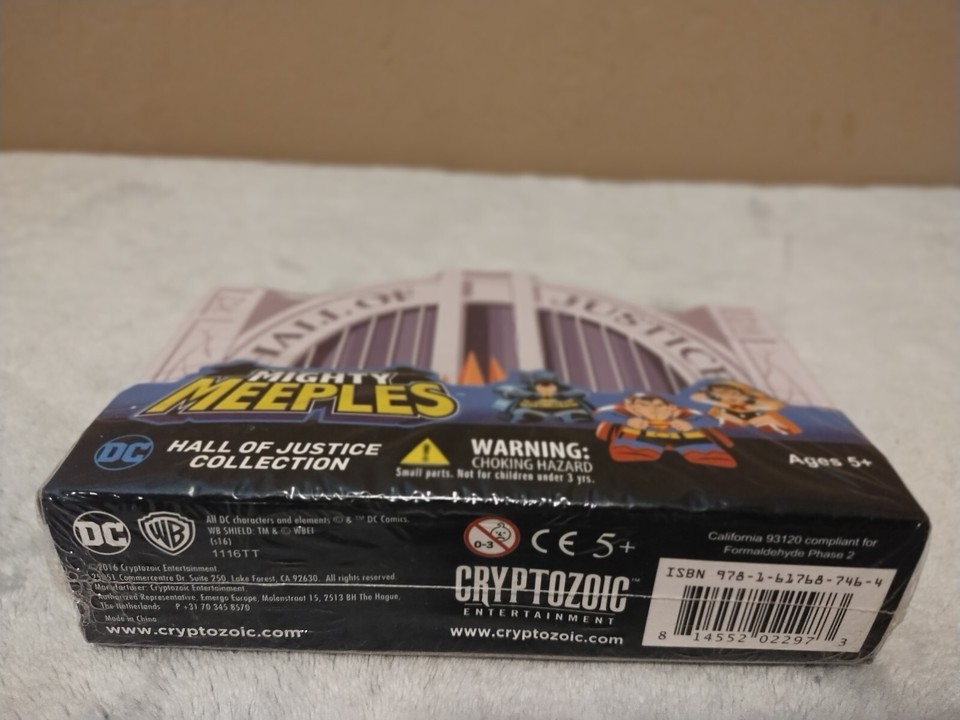 Cryptozoic MIGHTY MEEPLES Hall of Justice Tin Set w/7 DC Figures Sealed ...