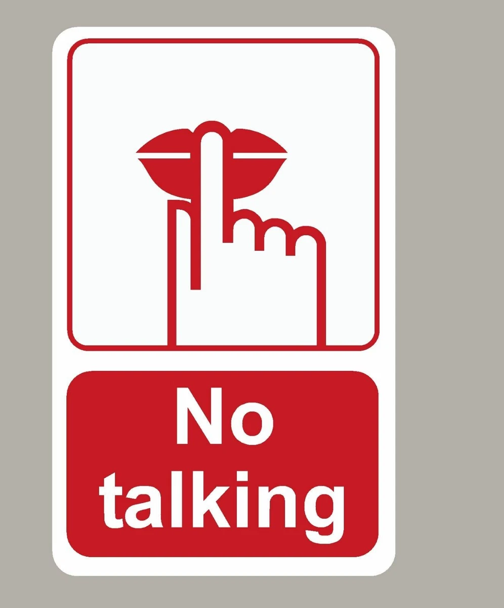 No Talking Sign Printable