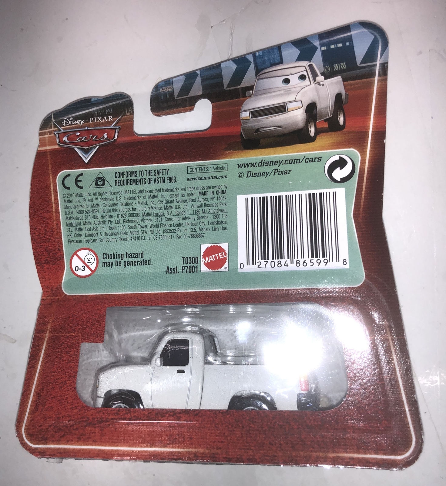 Disney Pixar Cars Lenticular Eyes Duff Wrecks Die Cast Truck Mattel ...