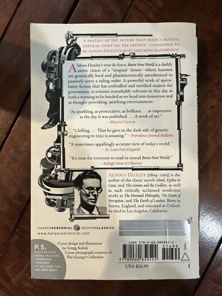 Brave New World by Aldous. Huxley (2006, Perfect, Study Guide ...