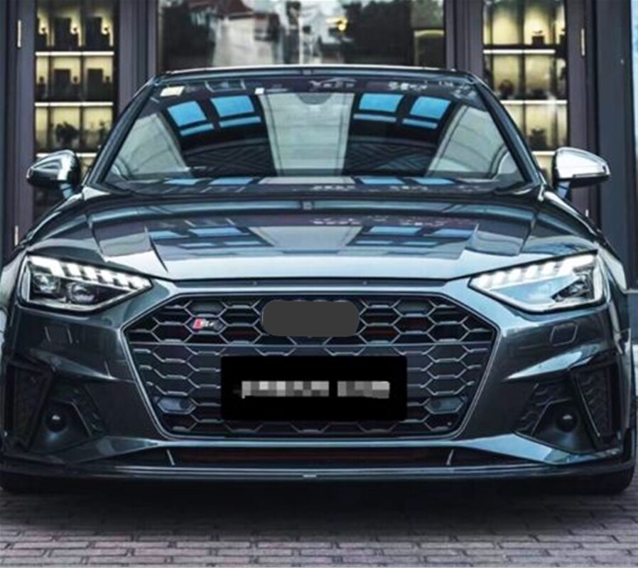 For AUDI A4 S4 2020 2021-2023 Style Bumper mesh Grille Grill +Fog Light ...