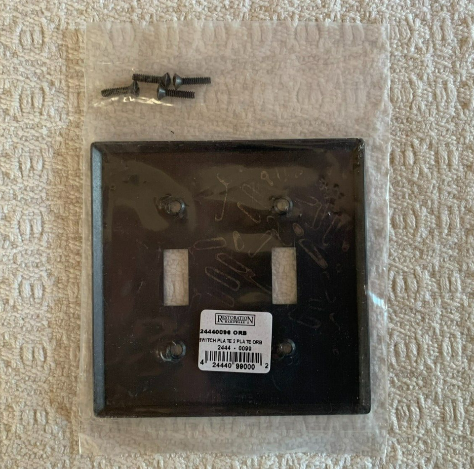 Rejuvenation Williams-Sonoma Double Toggle Switch Plate, Oil Rubbed ...