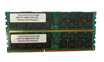 32GB 2X 16GB Memory for HP Workstation Z800 DDR3 PC3-10600 1333MHz ECC ...