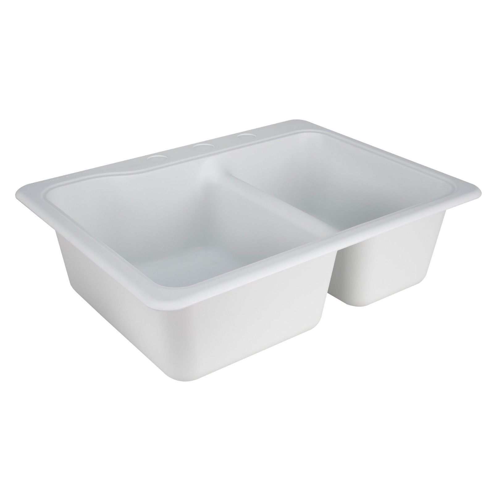 RV Sink 25 X 19 Composite Sink White Hydrophobic Coating Double Basin ...