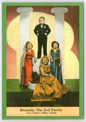 Sincerely the Doll Family Dwarf Midget Sideshow Postcard | eBay