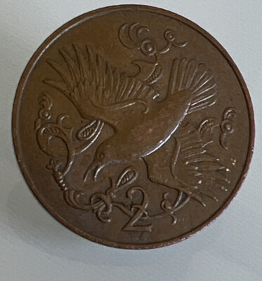 1980 Isle of Man 2p Two Pence Chough 13th Century Hiberno-Norse Bronze ...