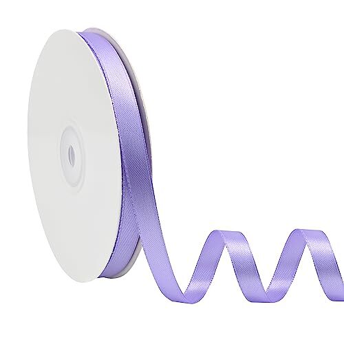 Double Face Light Purple Satin Ribbon 1/4 Inch X 50 Yards Polyester ...