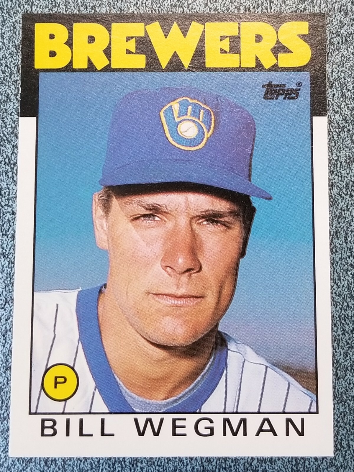 1986 Topps Traded Milwaukee Brewers Baseball Card #123T Bill Wegman RC ...