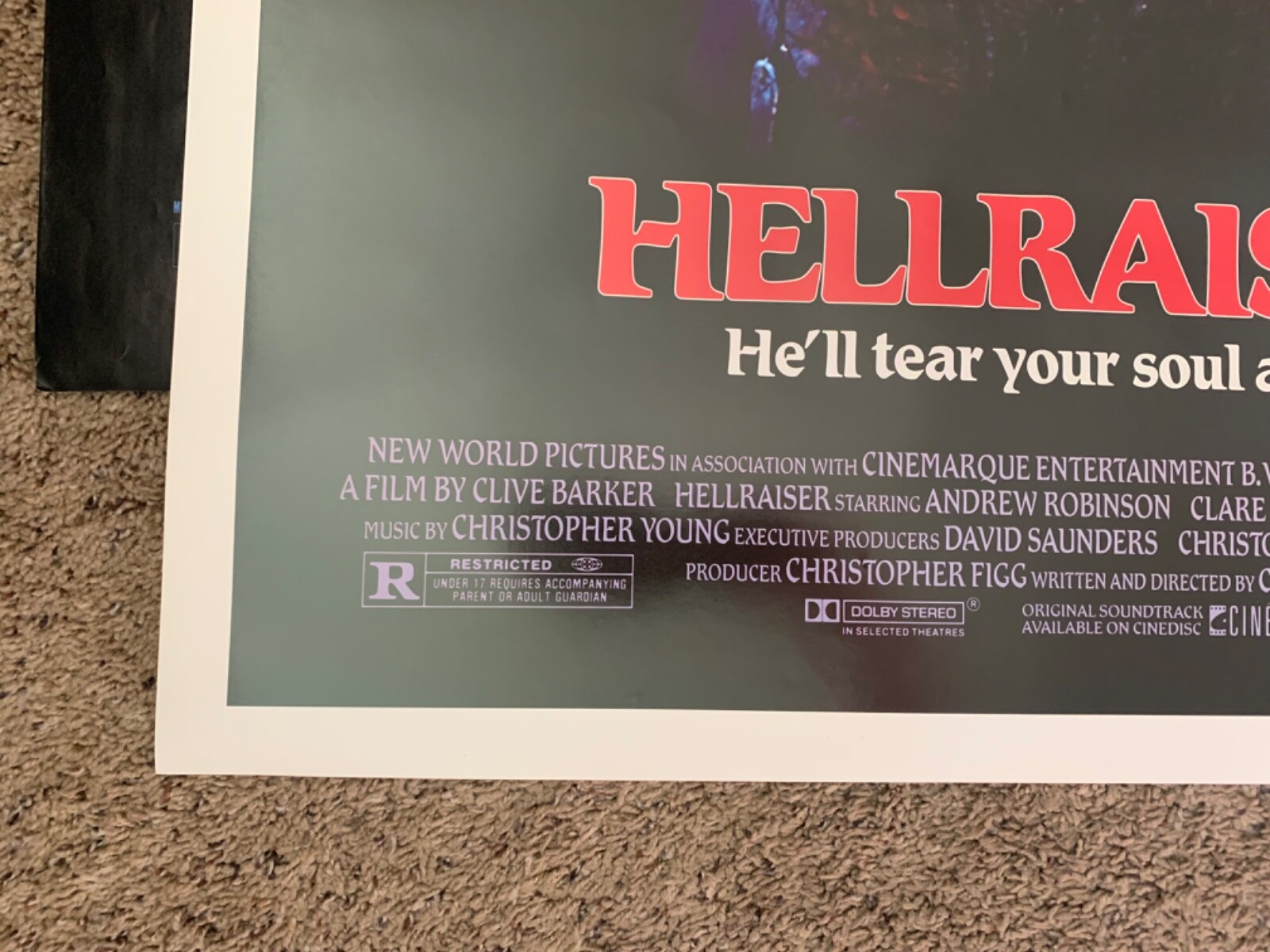 Hellraiser Movie Poster Original 1987 27 x 41 inch | eBay