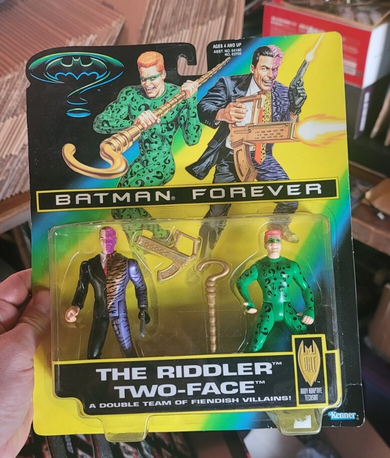 Kenner Hasbro Batman Forever MoC Riddler Two-Face Double Team Villians ...