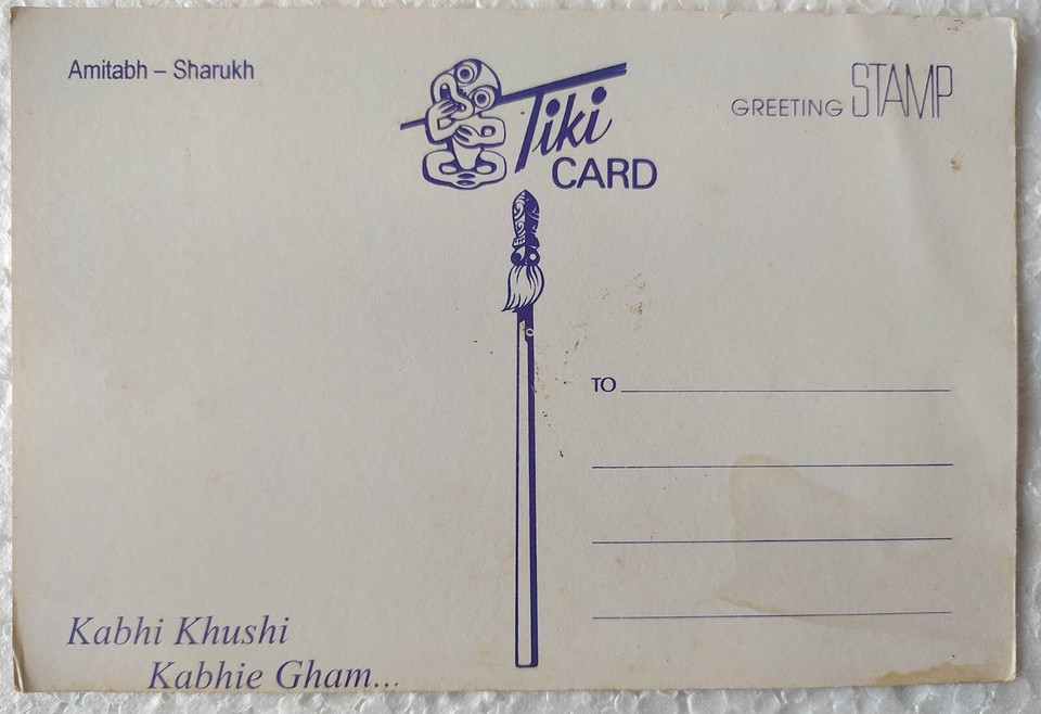 Bollywood Actor Shah Rukh Khan Shahrukh Amitabh Bachchan Rare Postcard ...