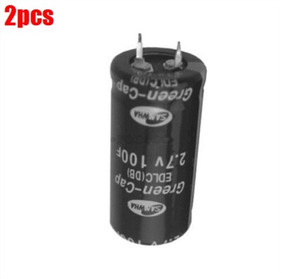 2Pcs Super Capacitor 2.7V100F Ultra Capacitor Farad Capacitor 2.7V 100F ...