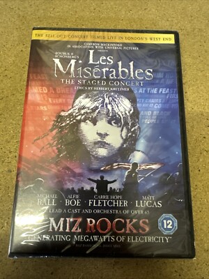 Les Misérables: The Staged Concert Miz Rocks NEW SEALED DVD ...