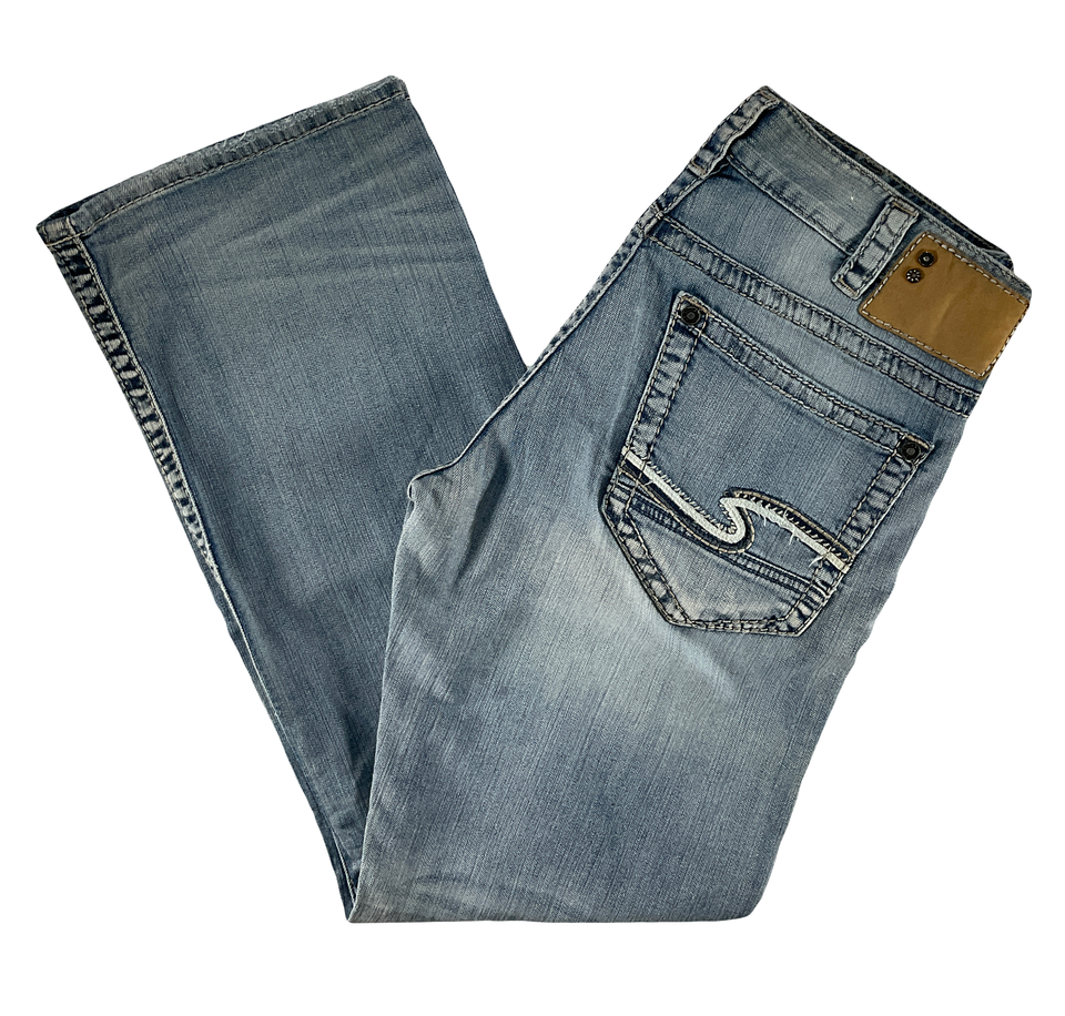 Silver Jeans Mid Rise Zac Relaxed Straight Leg Men's 30 32 33 40 42 ...