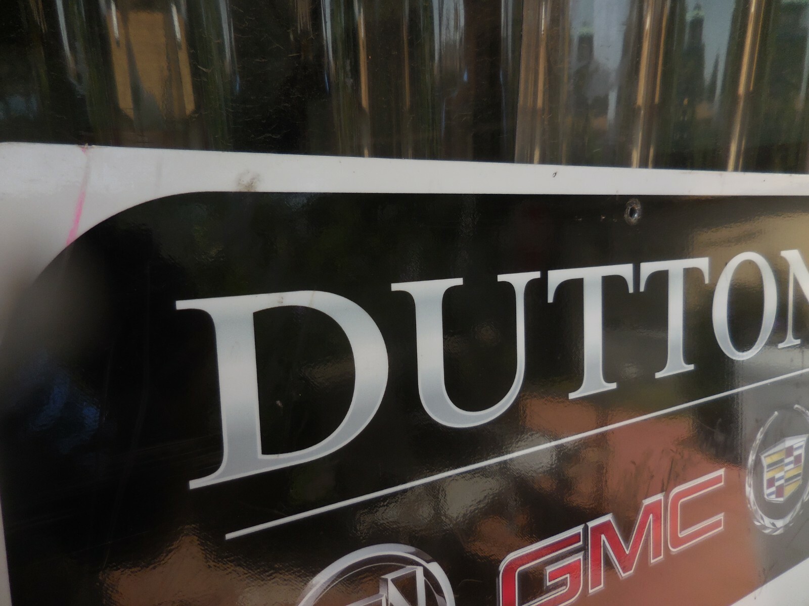 Real Vntge Metal sign DUTTON Chevy, GMC, CADILLAC RESERVED FOR SERVICE ...