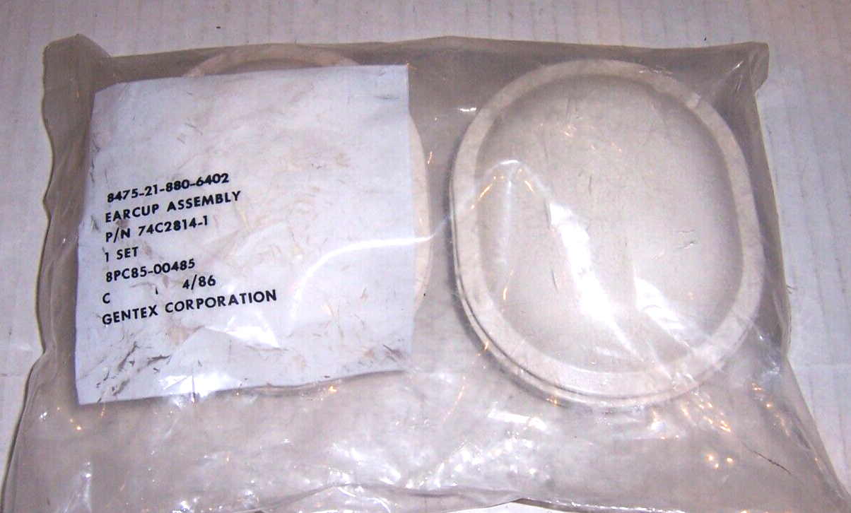2pcs WHITE SPH-4B EARCUPS Flight Helmet Ear Cup Kit From GENTEX | eBay