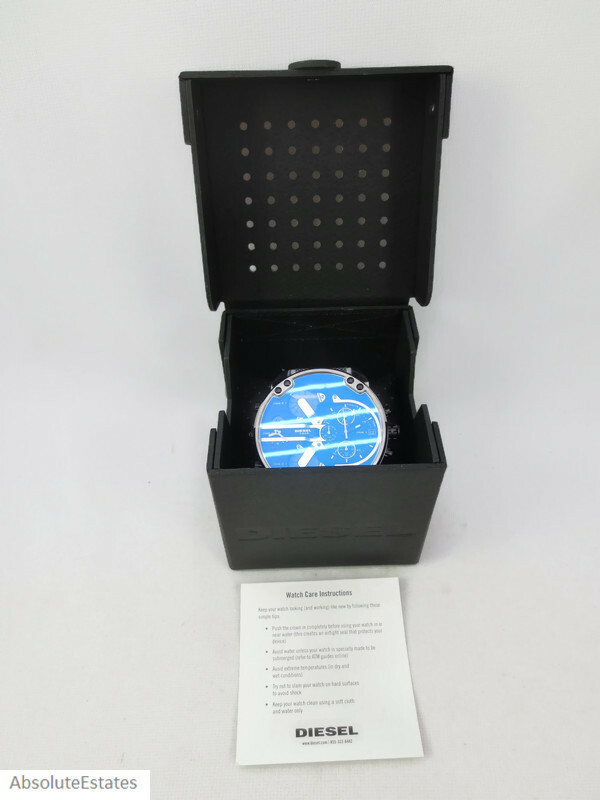 NEW Diesel Mr Daddy 2.0 Black DZ7429 Large Mens Chronograph Watch NIB ...